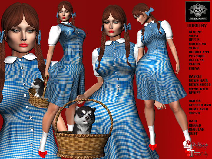 Second Life Marketplace Dorothy Wizard Of Oz Inspiration Complet 5411